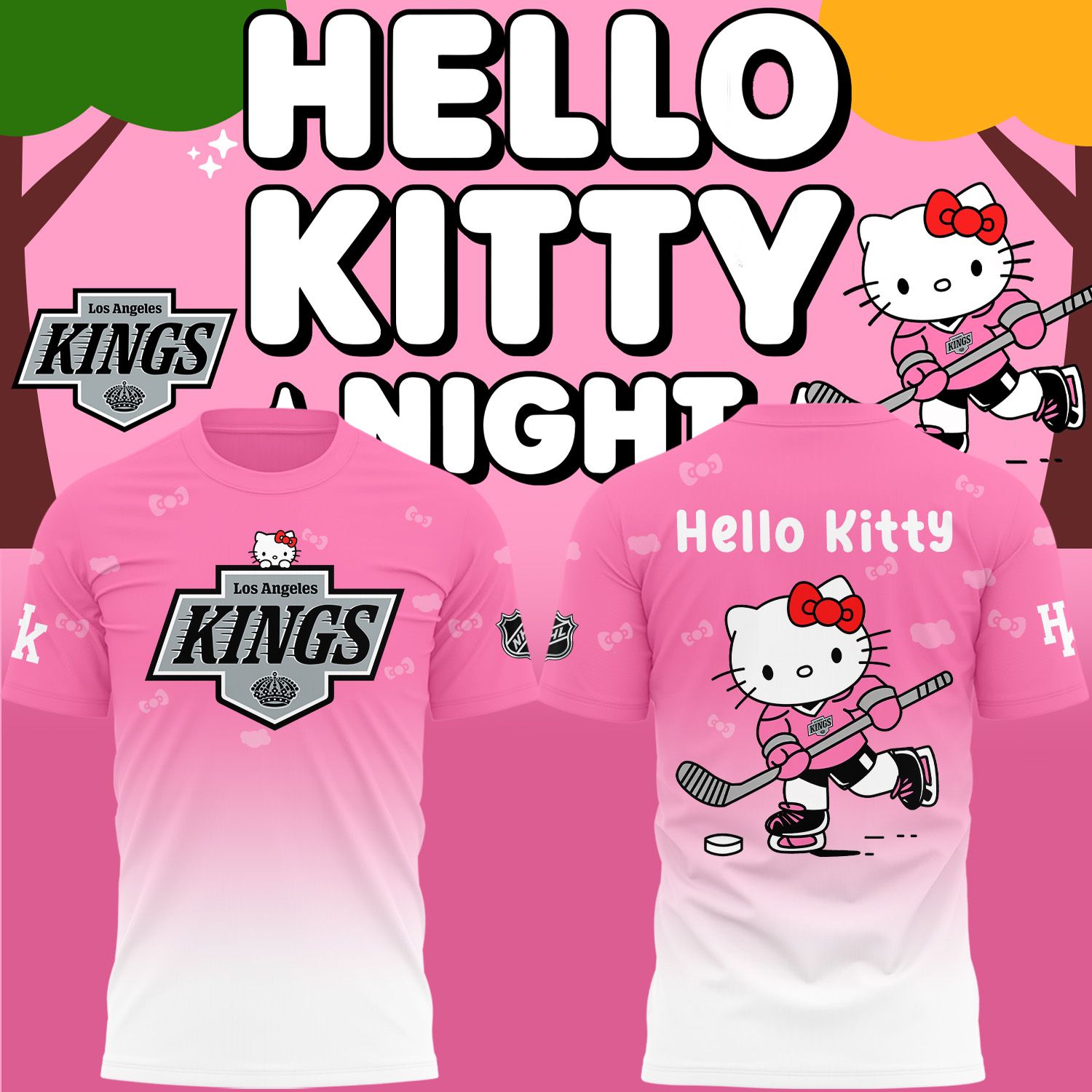 Limited Edition Los Angeles Kings x Hello Kitty Special Fanatics Black
