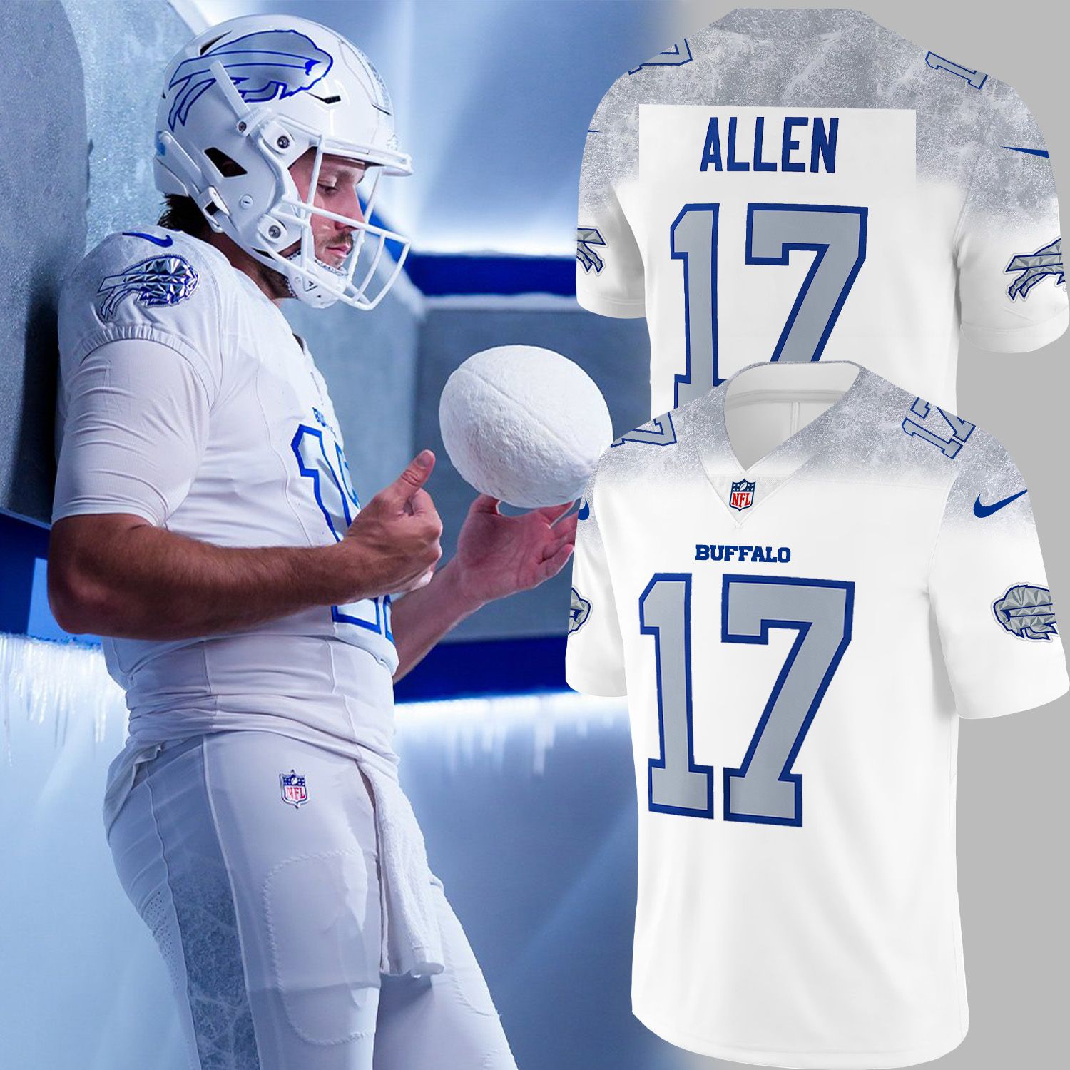 Buffalo Bills 'Cold Front' Uniforms Custom Jersey - Limited Edition