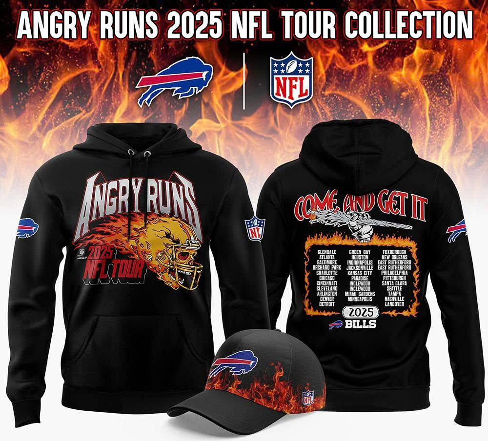 Buffalo Bills x ANGRY RUNS 2025 NFL TOUR COLLECTION Hoodie 2025